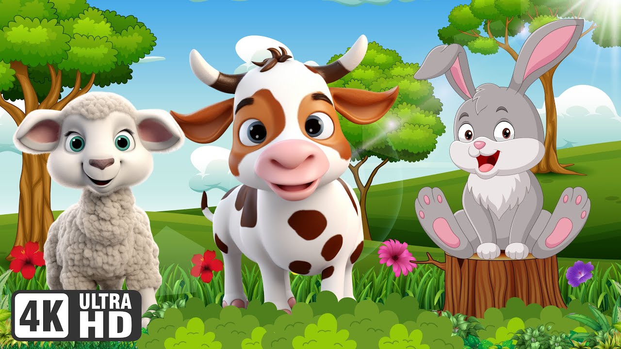 Cute Farm Animal Moments: Rabbit, Cow, Sheep, Goat, Dog, Goose, Swan ...