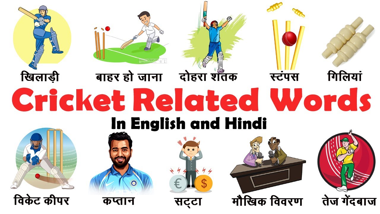 Cricket Related words I Vocabulary I Great english learning - YouTube