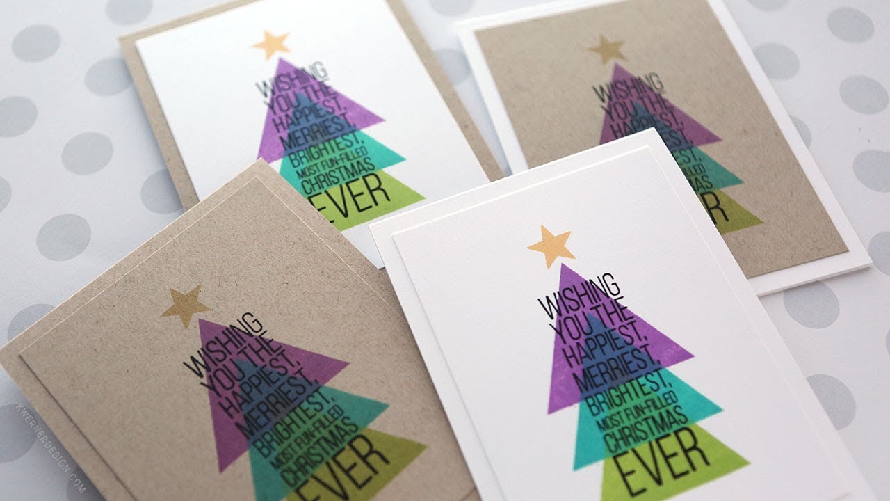 Holiday Card Series 2017 - Day 2 - Modern Christmas Tree with Triangle ...