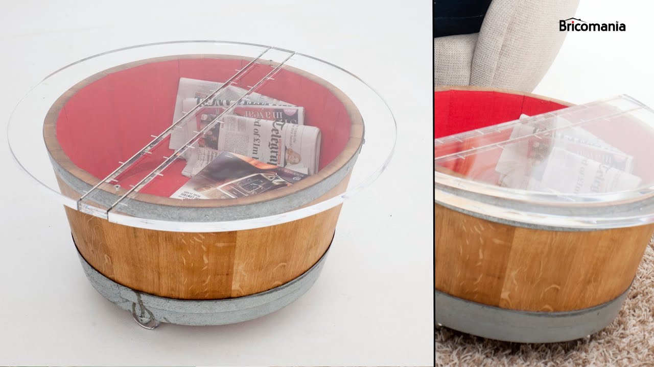 Mesa para salón con un baúl // Mesa de centro DIY con Bricomania - YouTube