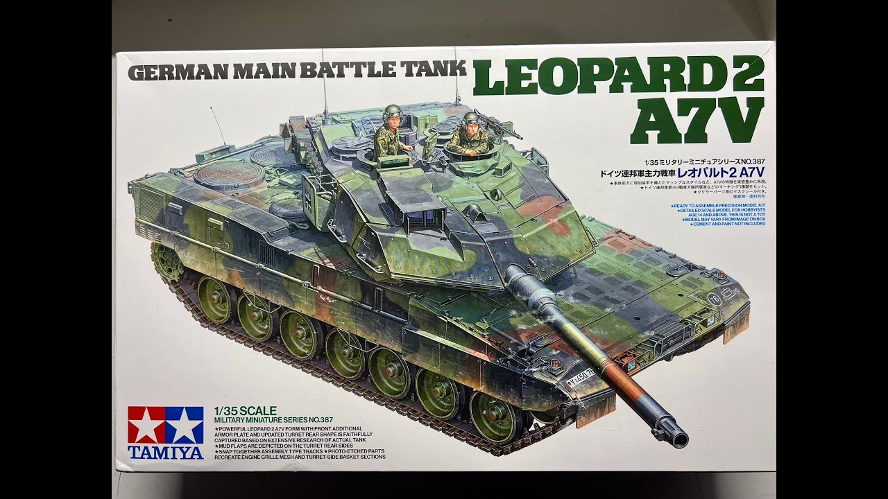 Tamiya Leopard 2 A7V Unboxing HD 1080p - YouTube