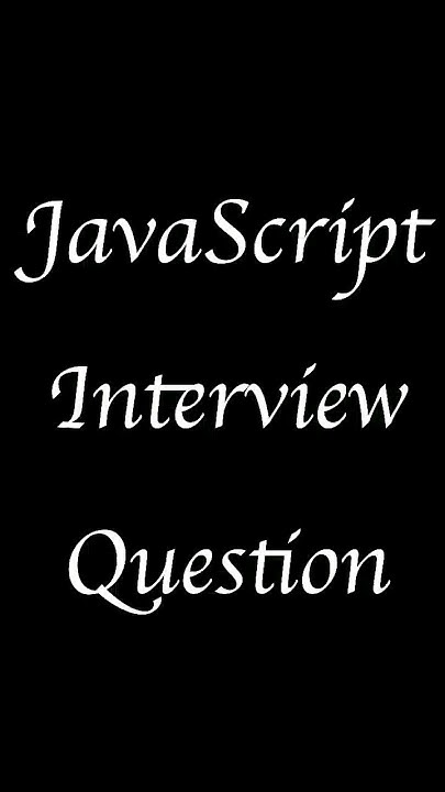 JavaScript Interview Question! #webdevelopment #web - YouTube