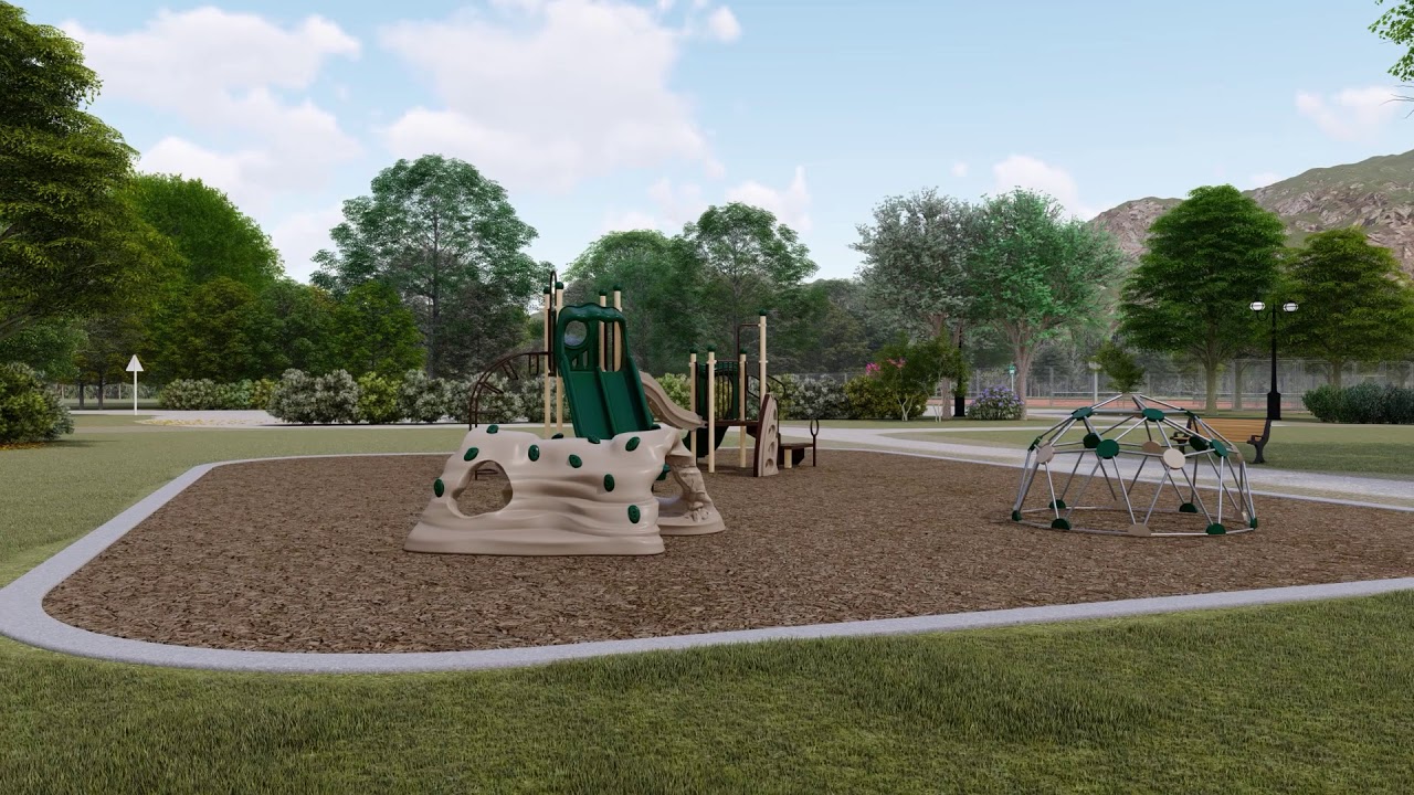 Space Bridge | Playground Equipment | Fly-Around Video - YouTube