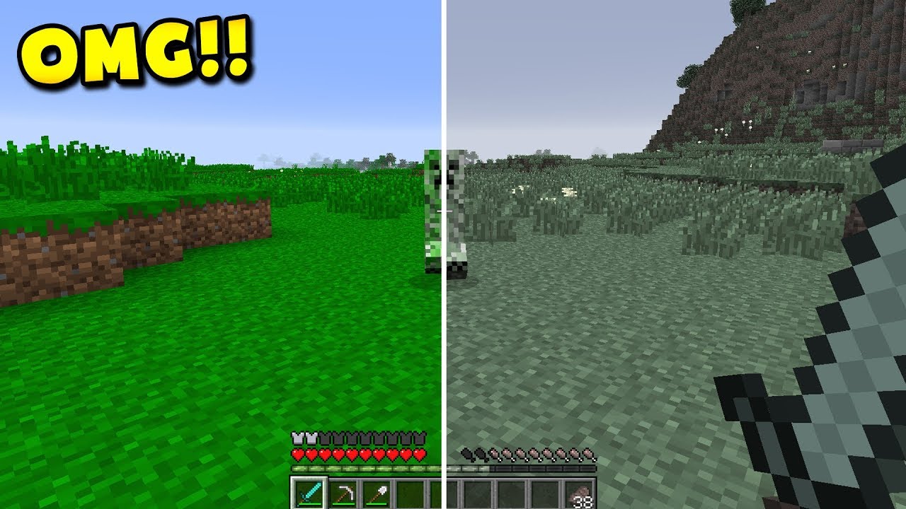Playing Minecraft WITH NO COLOUR?! (Minecraft Pocket Edition) - YouTube