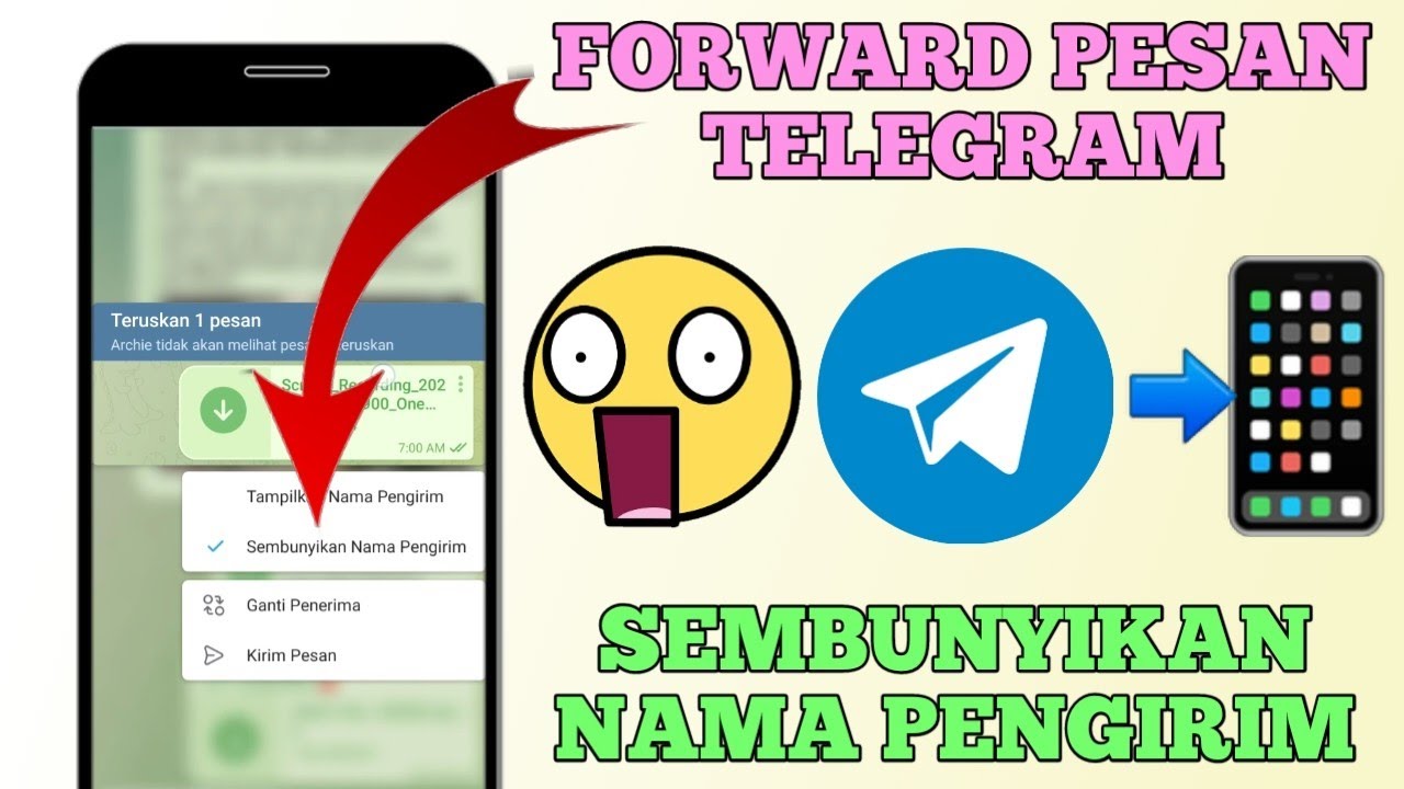 Cara Meneruskan Pesan Telegram Tanpa Nama Pengirim - YouTube