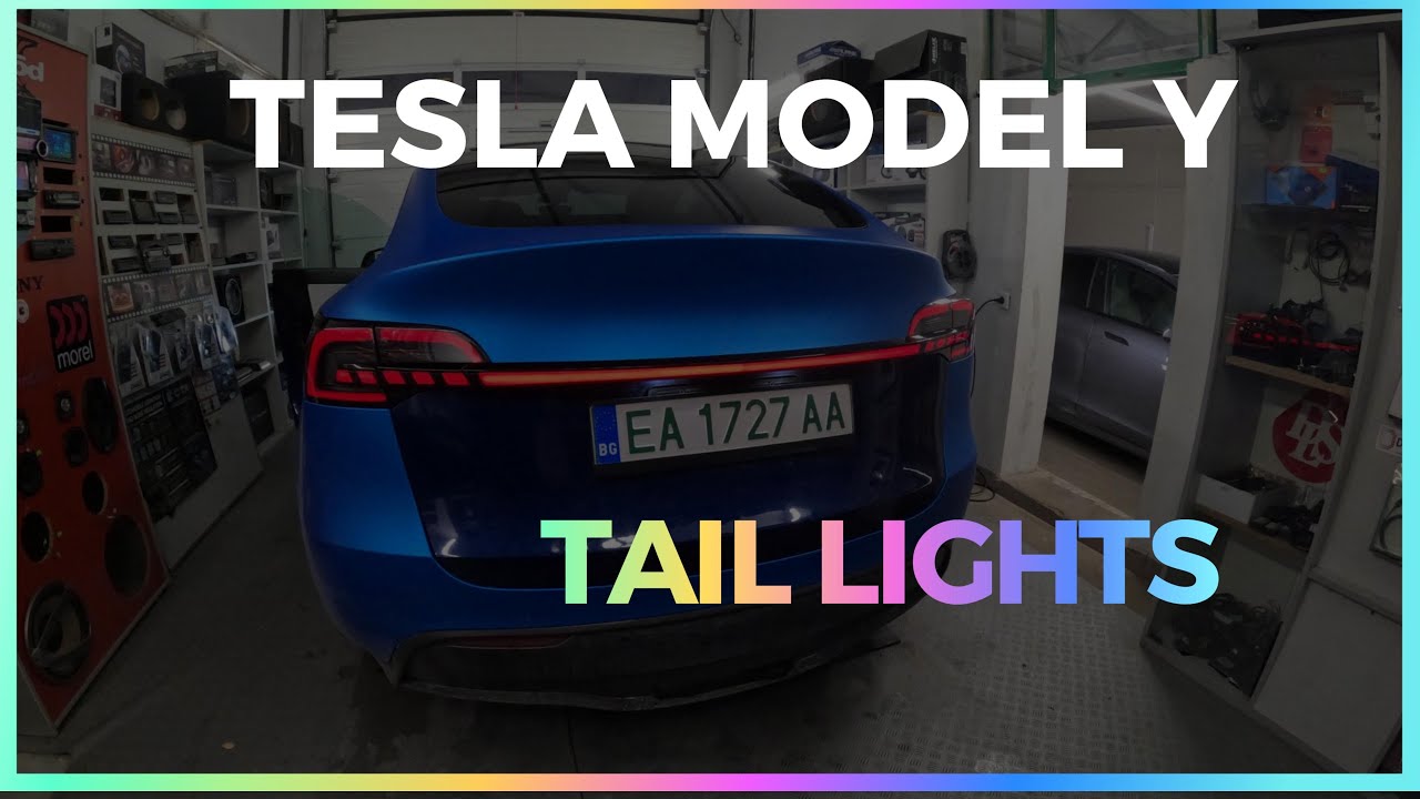 Tesla Model Y Tail Lights - Смени стила, виж разликата! - YouTube