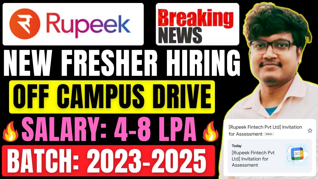 Rupeek New Hiring Announced | Direct Test Hiring | OFF Campus Drive For ...