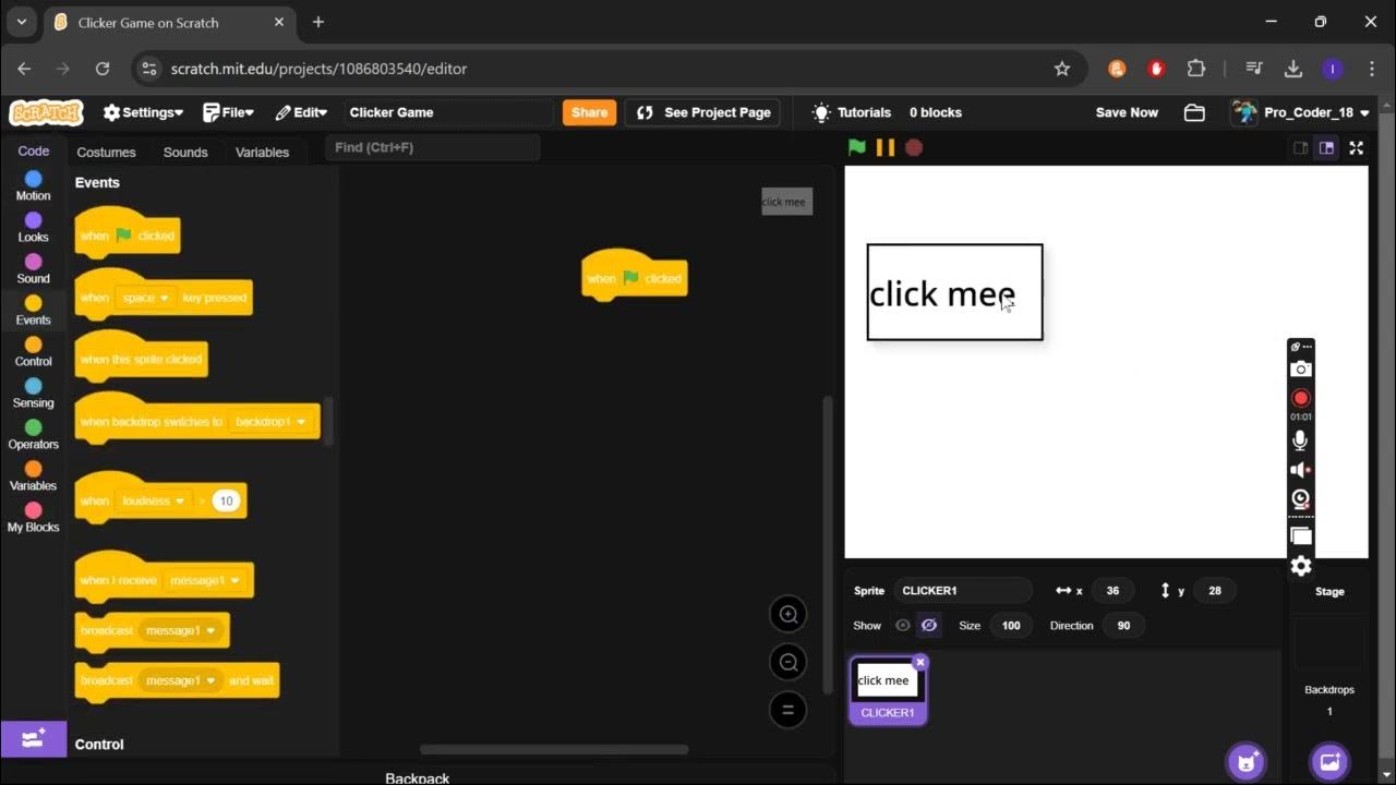 How to make a CLICKER GAME in Scratch 3.01!!!! - YouTube