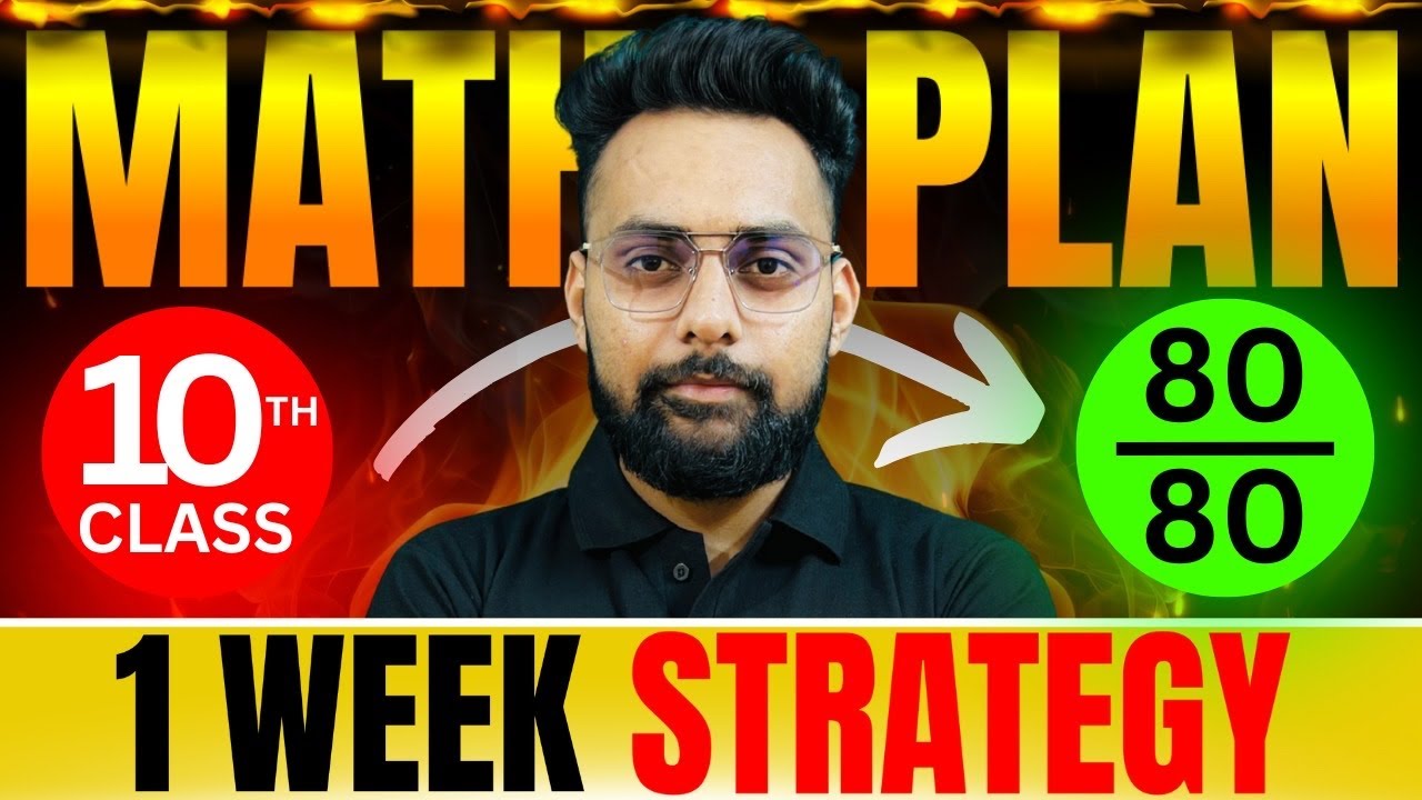 Math Topper’s Secret: 7-Day Plan to Score 80/80|Class-10| Paper Pattern ...