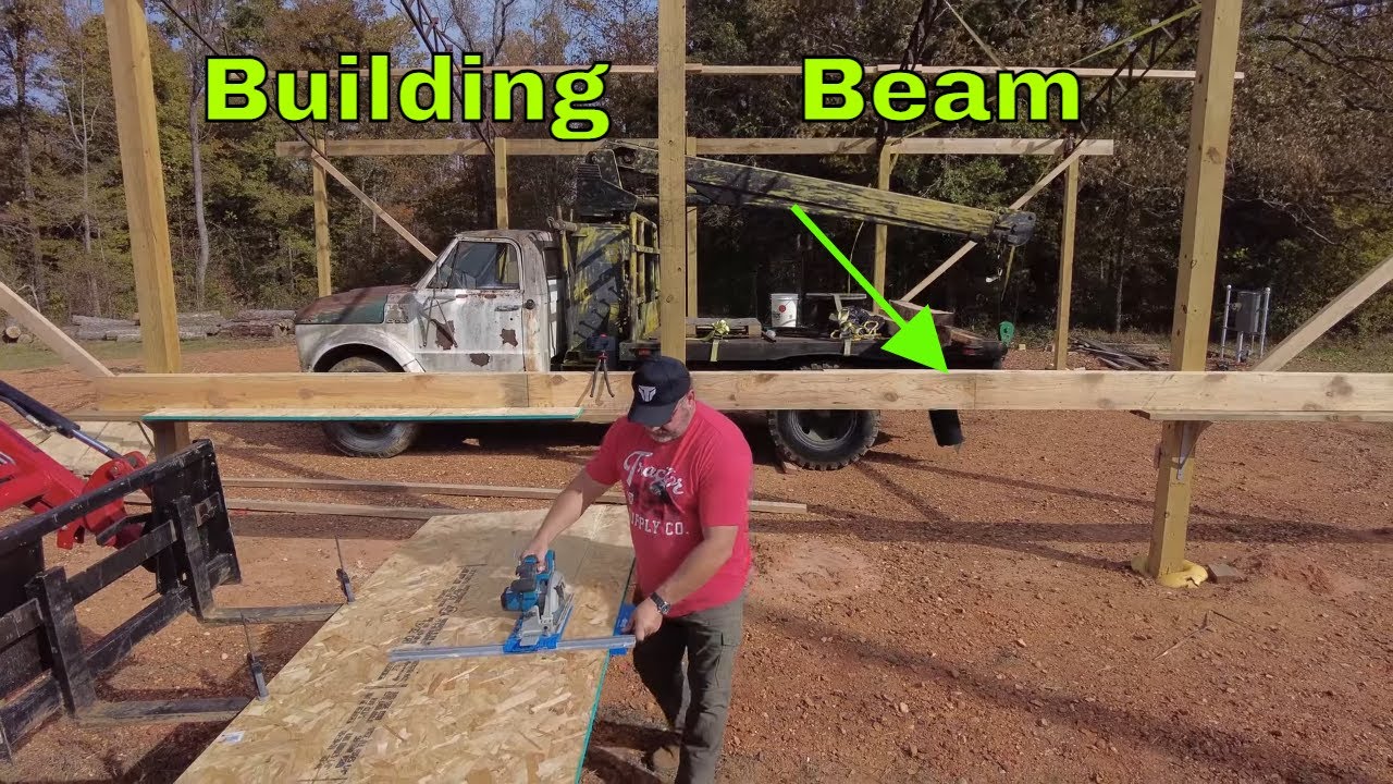 Homemade 30FT Laminated Beams made of Sawmill Lumber PT3 - YouTube