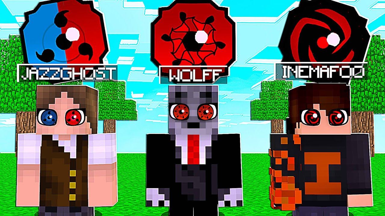 OS NOVOS SHARINGAN DOS YOUTUBERS NA NOVA ADDON DE NARUTO NO MINECRAFT ...