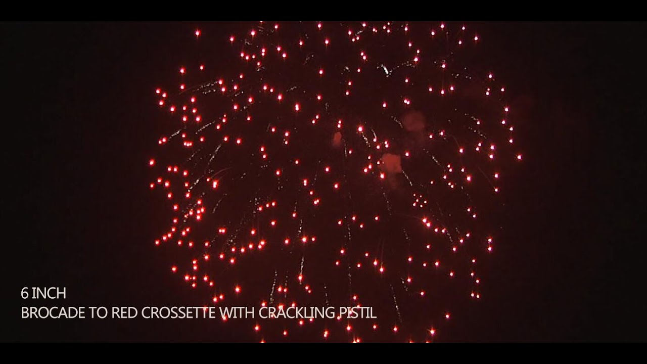 6" brocade to red crossette with crackling pistil - YouTube