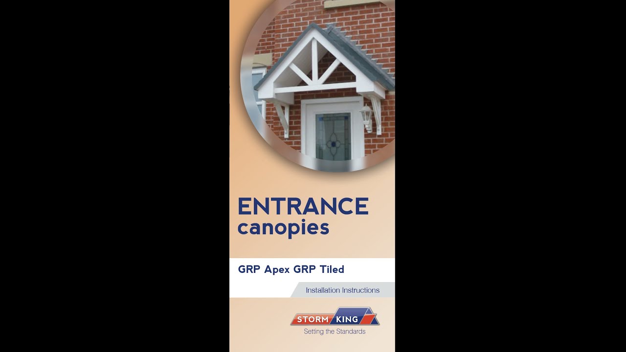 New Stormking Ltd Entrance Canopy - GRP Apex Tiled Door Canopy Fixing ...
