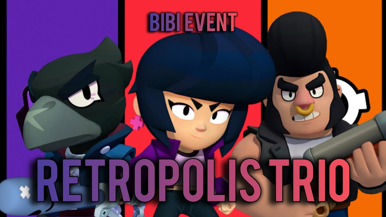 Retropolis Trio in Bibi Challenge #brawlstars #bibi #retropolis #crow # ...