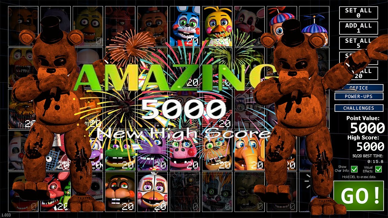 Fnaf UCN (Ultimate Custom Night) 5000 Points done!!!! - YouTube