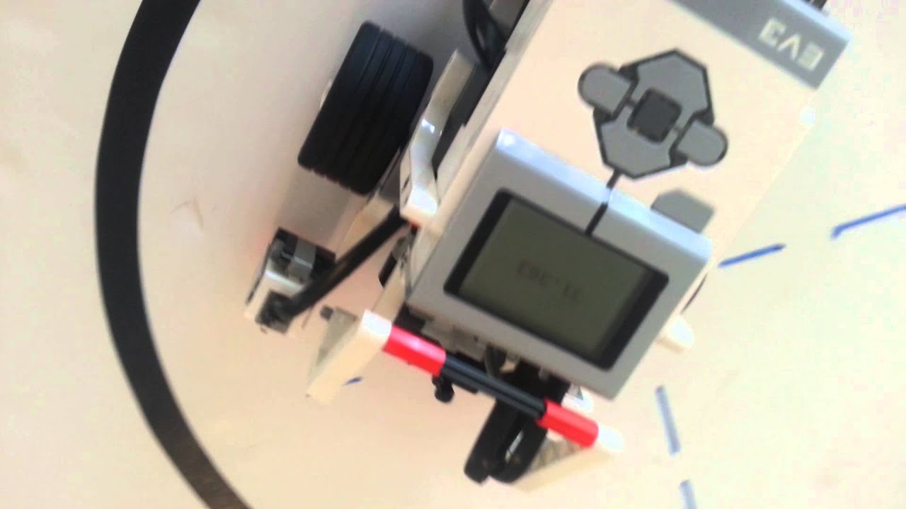 Lego EV3 Finding the diameter of an outlined circle - YouTube