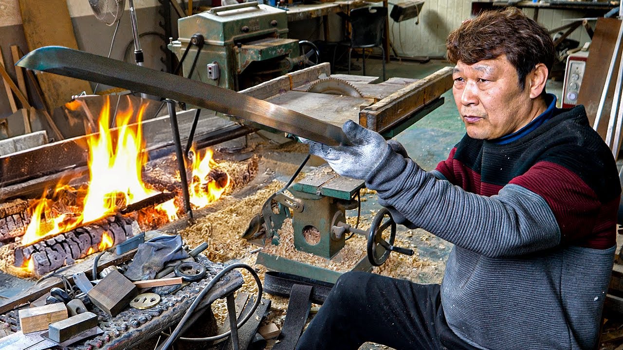 handmade sword making process of a master registered as intangible ...