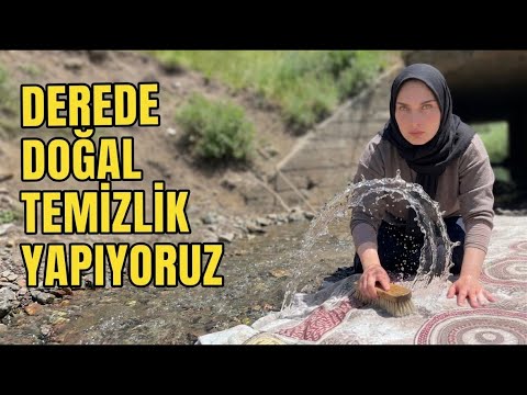 Köyde Yaşam / Derede Halı Yıkıyoruz    #ytdayibenionecikarnolur #köydeyaşam #vlog #köy