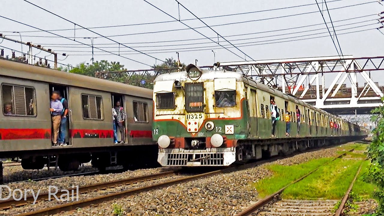 Two EMU Local & BEML Local Trains made a parallel run but other 4 EMU ...