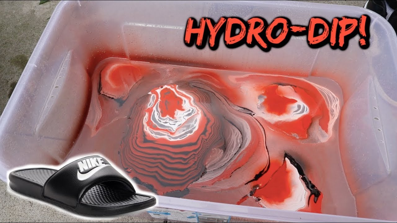 HYDRO DIPPING NIKE SLIDES!! - YouTube