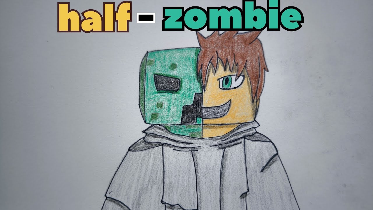 How to Draw | Half Zombie - YouTube