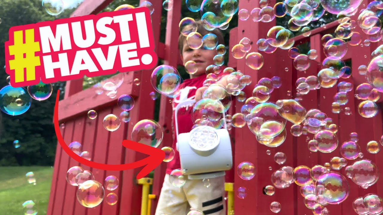 Rotating Bubble Machine for Kids, 22000+ Bubbles Per Minute, Indoor ...