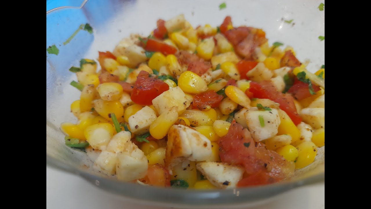 Paneer Corn Chaat | Spicy Corn Masala Chaat | Cooking By Anjana - YouTube