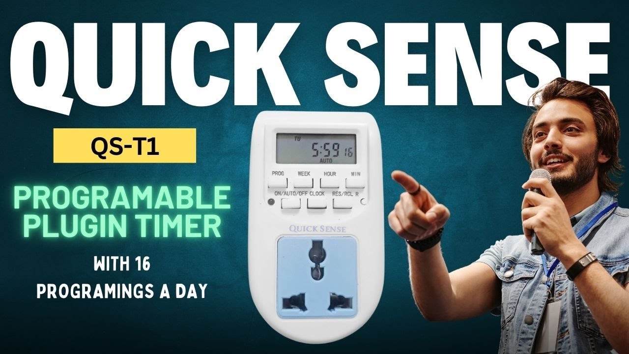 QUICK SENSE QS-T1 DIGITAL PROGRAMABLE PLUGIN TIMER - YouTube