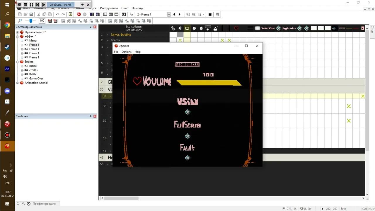 DevLog #1: Menu And Options / What i need say?| ClickTeam Fusion 2.5 | VHS Sans | Undertale ...