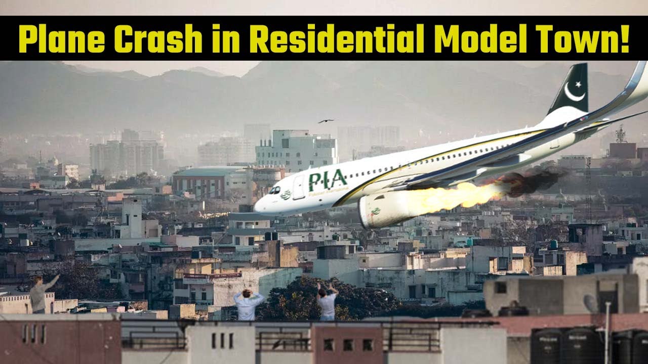 Pakistan Airlines plane crashed | Plane Crash in Karachi Video ...