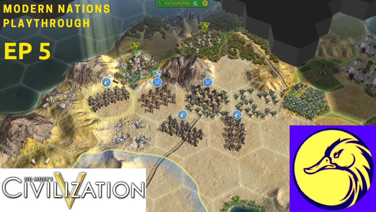 Civ 5 Modern Nations - Ep 5, Ready for War! - YouTube