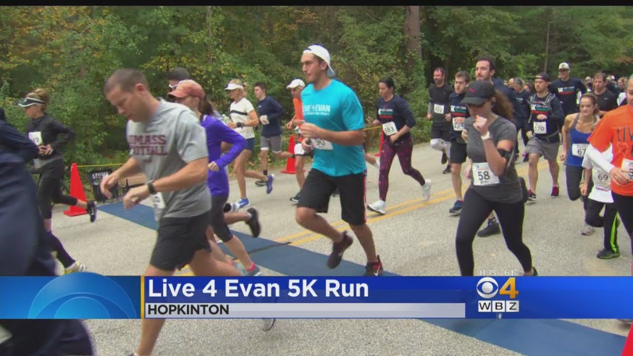 LIve 4 Evan 5K Run Held In Hopkinton - YouTube
