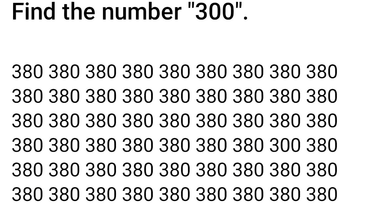 How Fast Can You Find Number 300? | Focus Challenge - YouTube