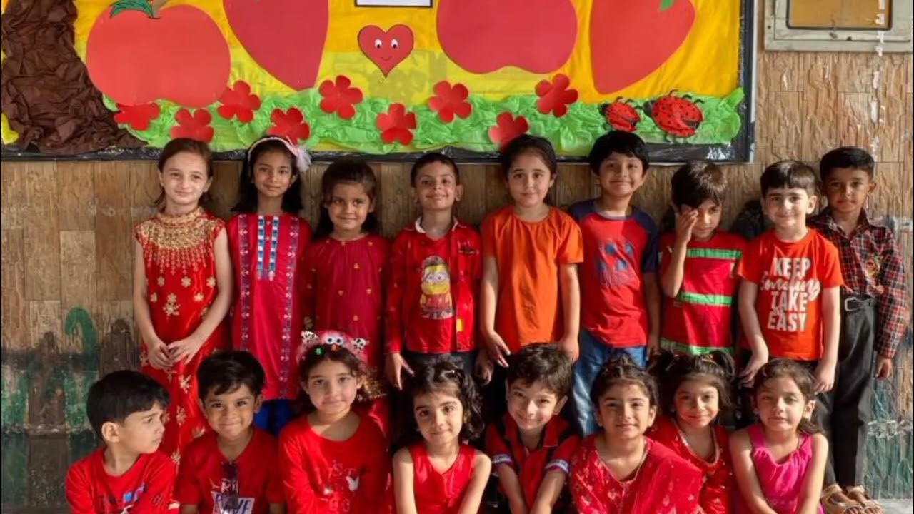 Red color day | Red color ️ | School activity | Izzah Mateen Shah 💓 ...