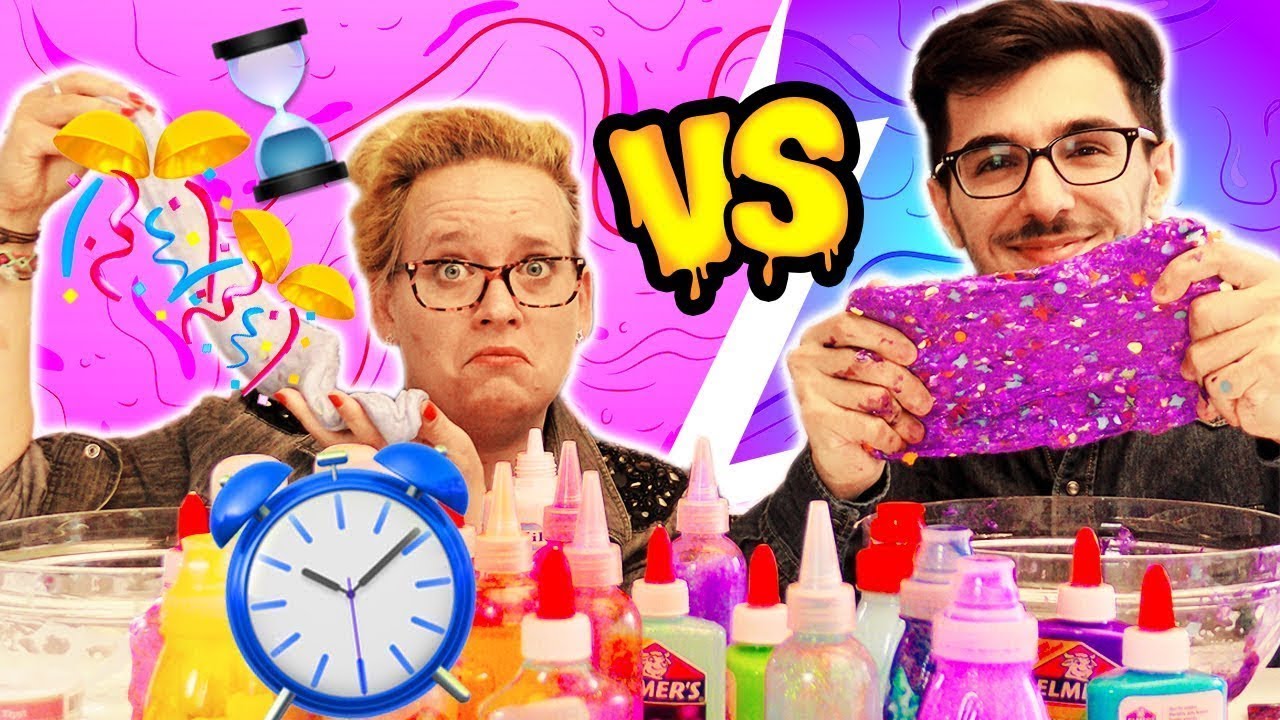 30 sec Slime Challenge | Eva vs Claudio | Wer macht den schönsten SLIME ...