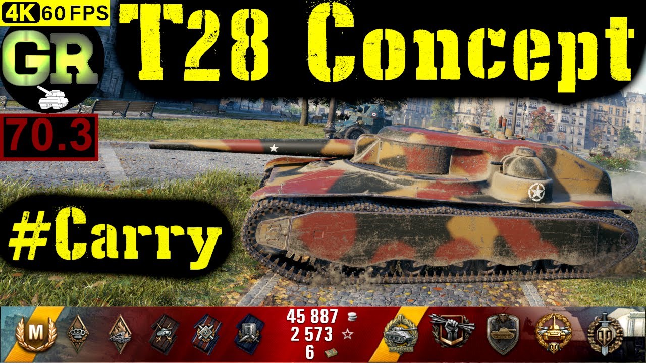 World of Tanks T28 Concept WoT Replay - 9 Kills 3.5K DMG(Patch 1.4.0 ...