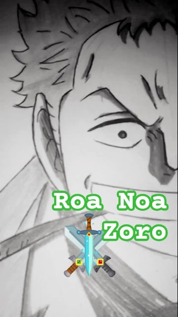Roa Noa Zoro, santuriu | One Piece #zoroedit #drawing #onepiece - YouTube