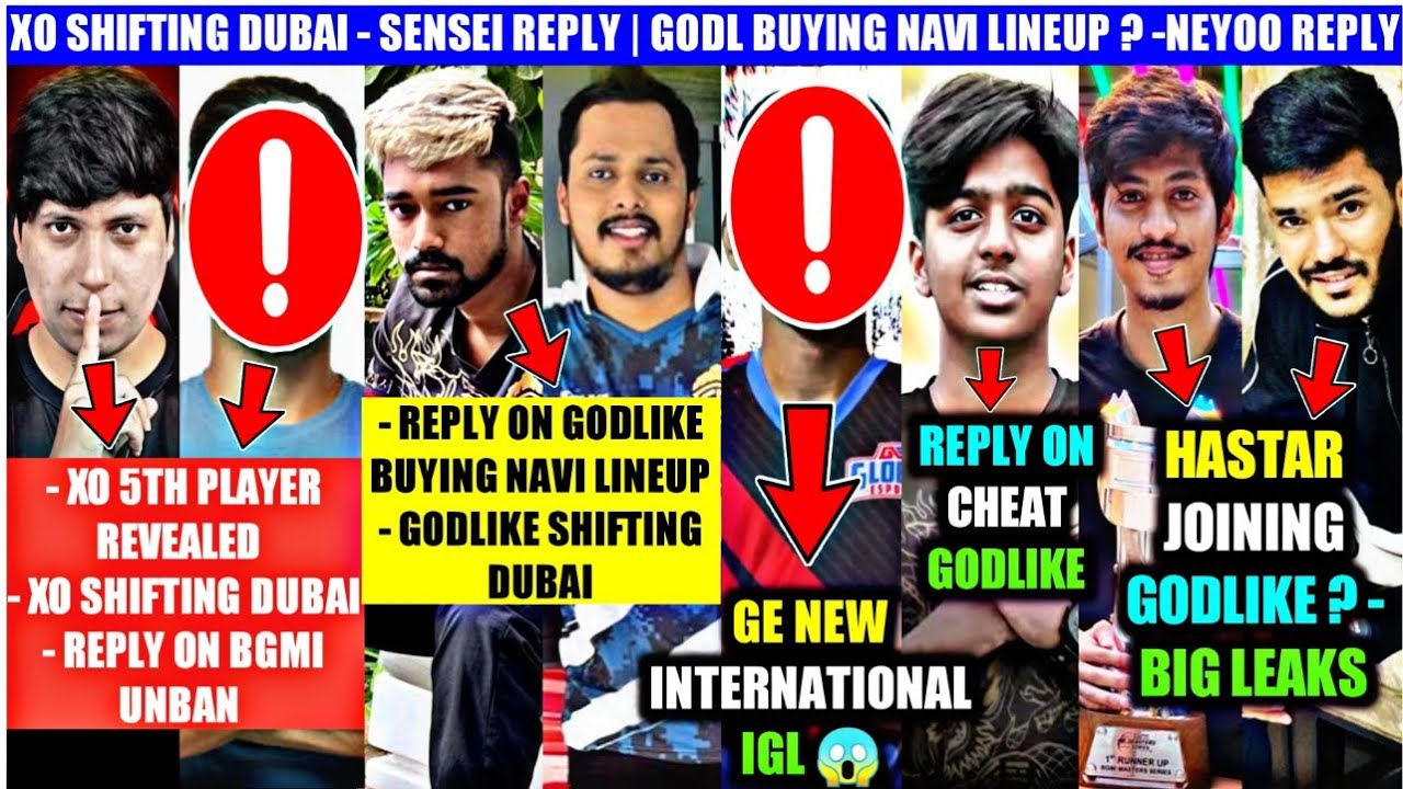 NAVI LINEUP IN GODL ? GE NEW INTERNATIONAL IGL😱XO SHIFTING DUBAI & 5TH ...