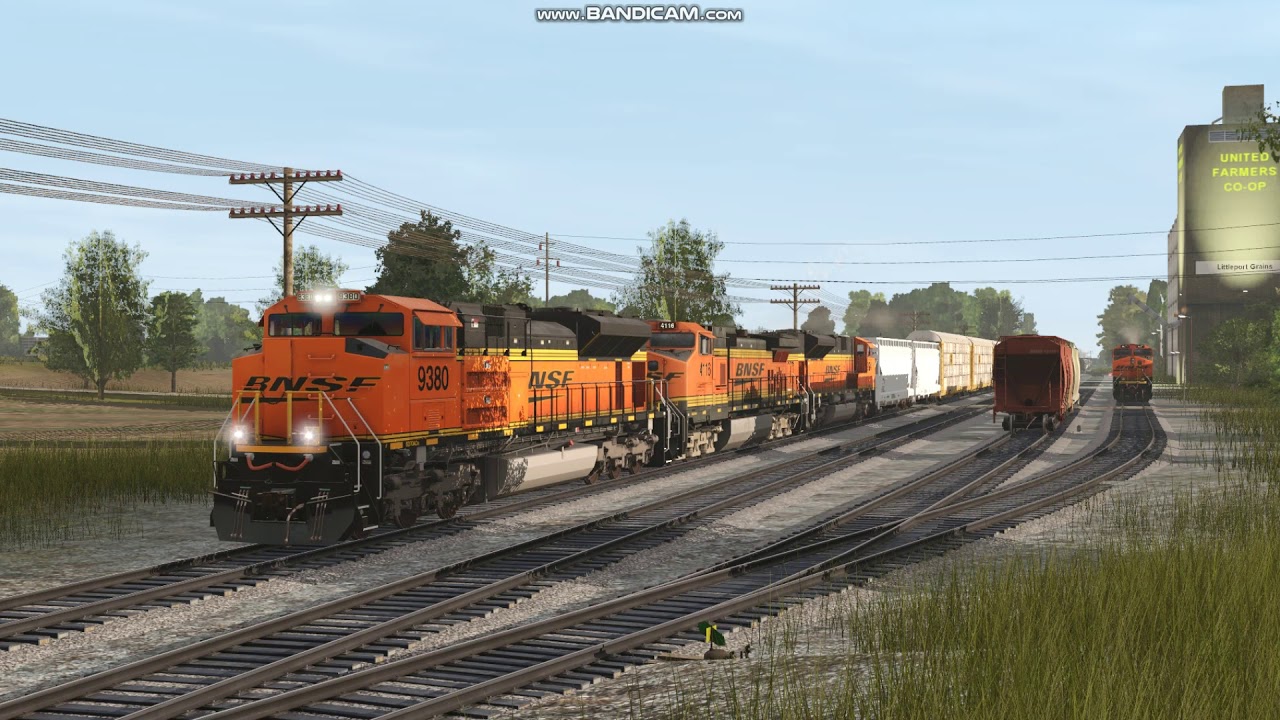 Trainz Railroad Simulator 2019 - BNSF Meet at Little port Grain - YouTube