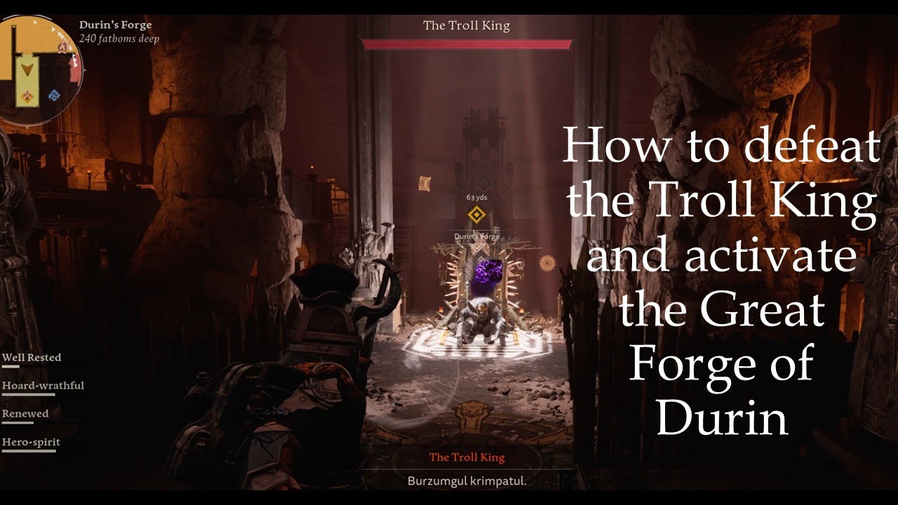 Retun to Moria: How to defeat the Troll King and activate Durin's Great ...