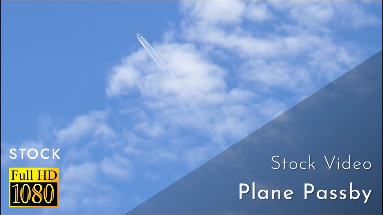 Full HD | Plane pass by in sky | Stock | Ground view - YouTube