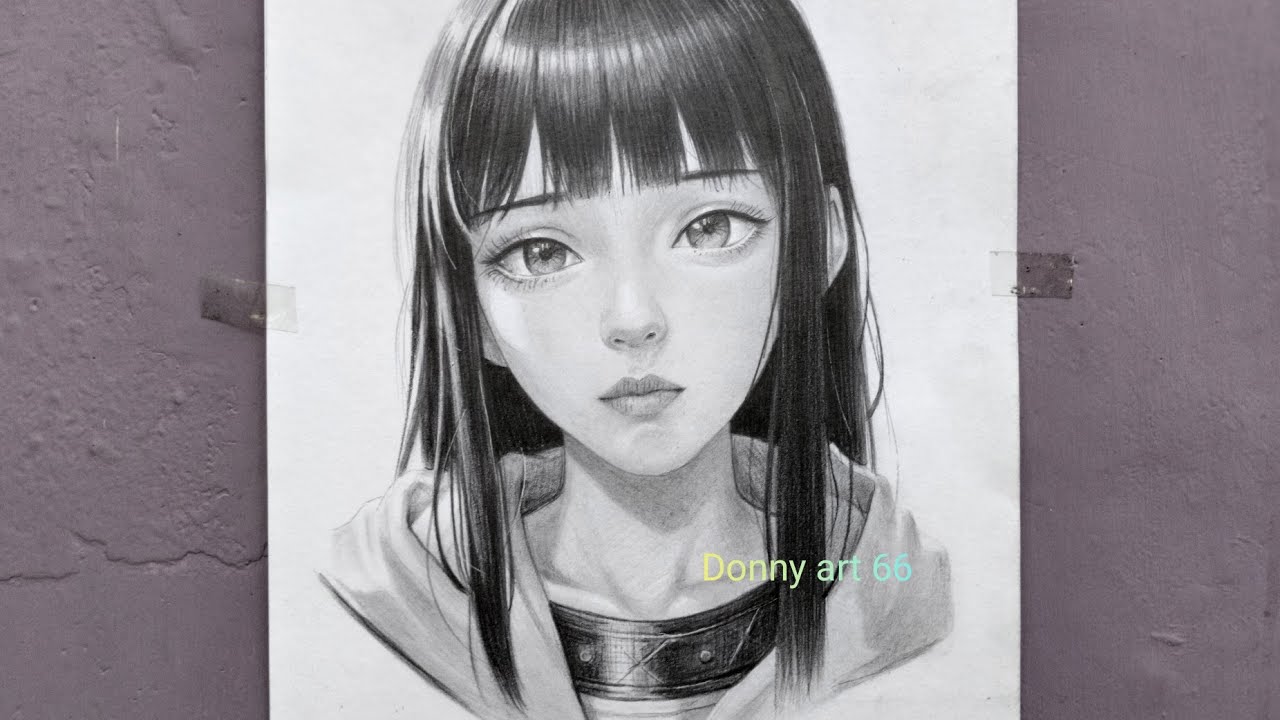 How to draw hinata hyuga from naruto step by step | realistic - YouTube