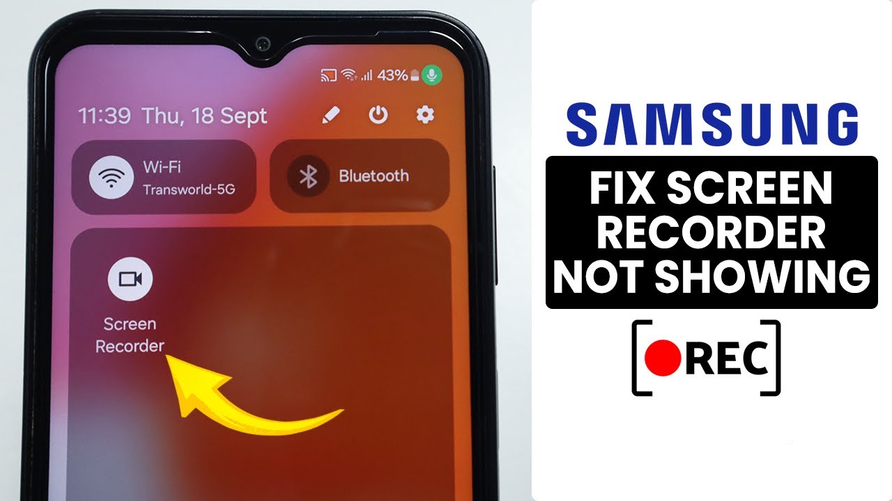 [Fixed] Screen Recorder Not Showing on Samsung - Enable Record Screen ...