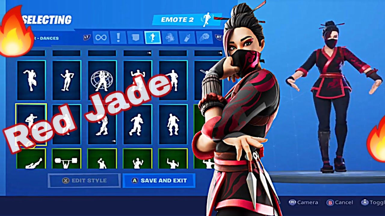 *NEW* [RED JADE] Skin Doing Somes Emotes - Showcase 🔥 - YouTube
