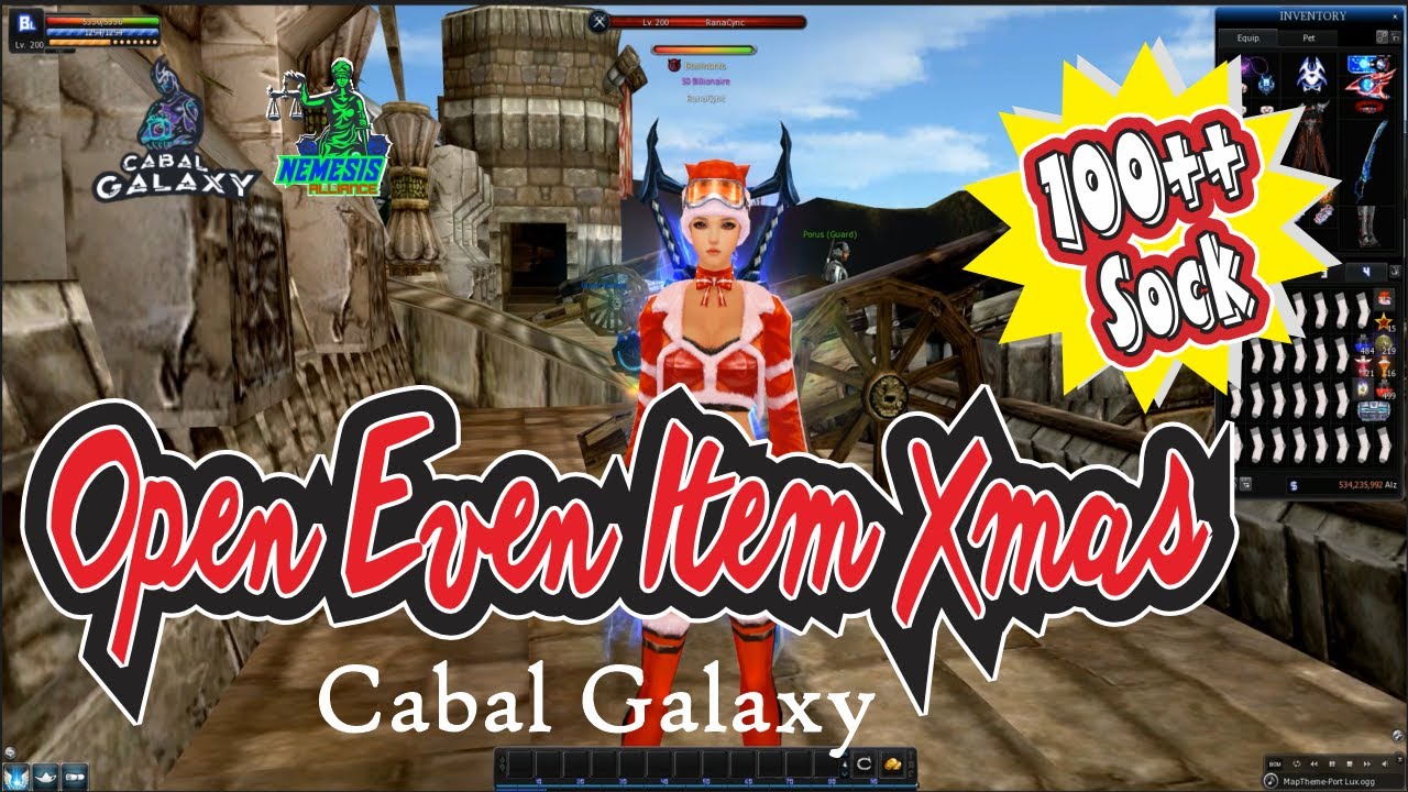 Cabal Online (Galaxy) | UNBOXING100++ SOCK HOHOHO??? | EVEN XMAS ITEM ...