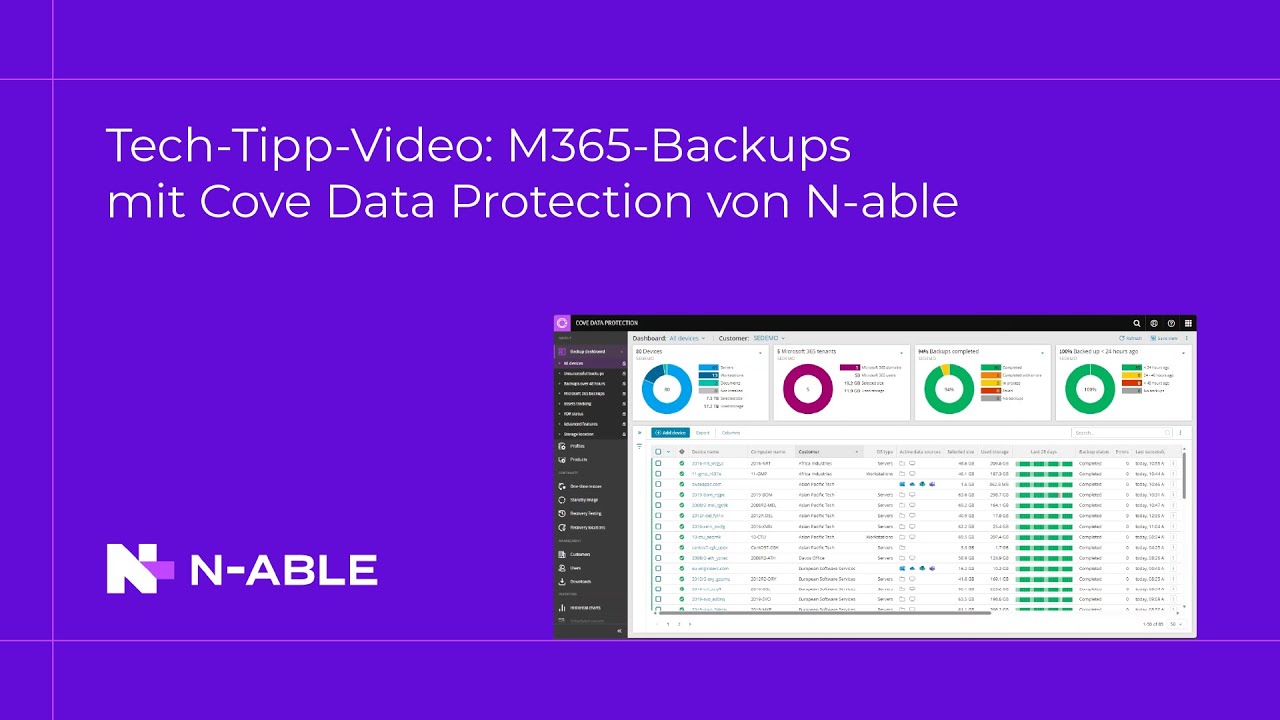 Tech-Tipp-Video: M365-Backups mit N-able Cove Data Protection - YouTube
