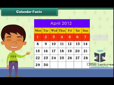 Calendar Class 3 Maths by CBSE Lectures - YouTube