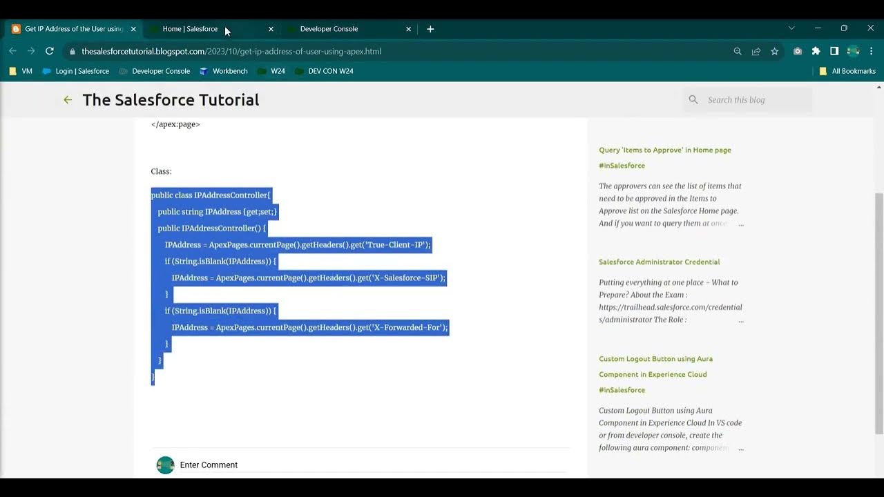 Get IP Address of the User using Apex #inSalesforce - YouTube