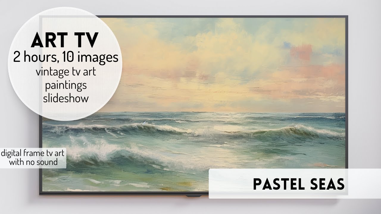 Vintage TV Art Slideshow | Ocean Paintings Frame TV Artwork Seashore ...