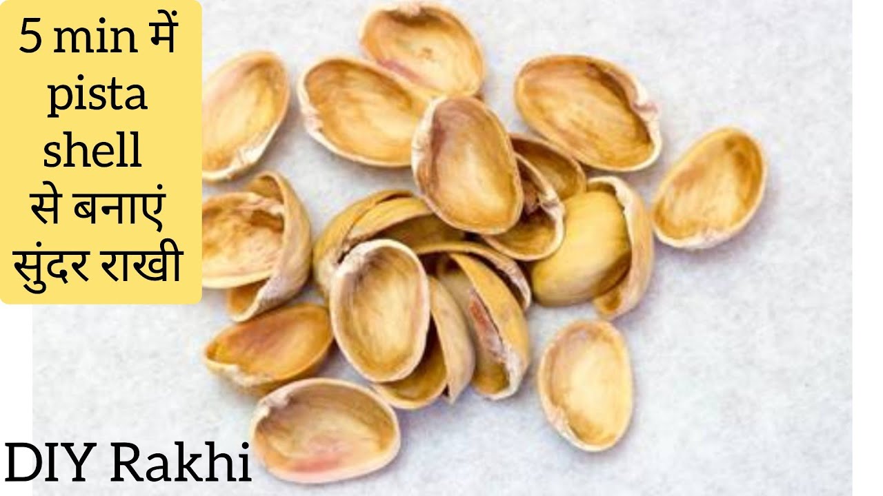 Unique idea to make Rakhi with pista shell / Rakhi making ideas at home ...